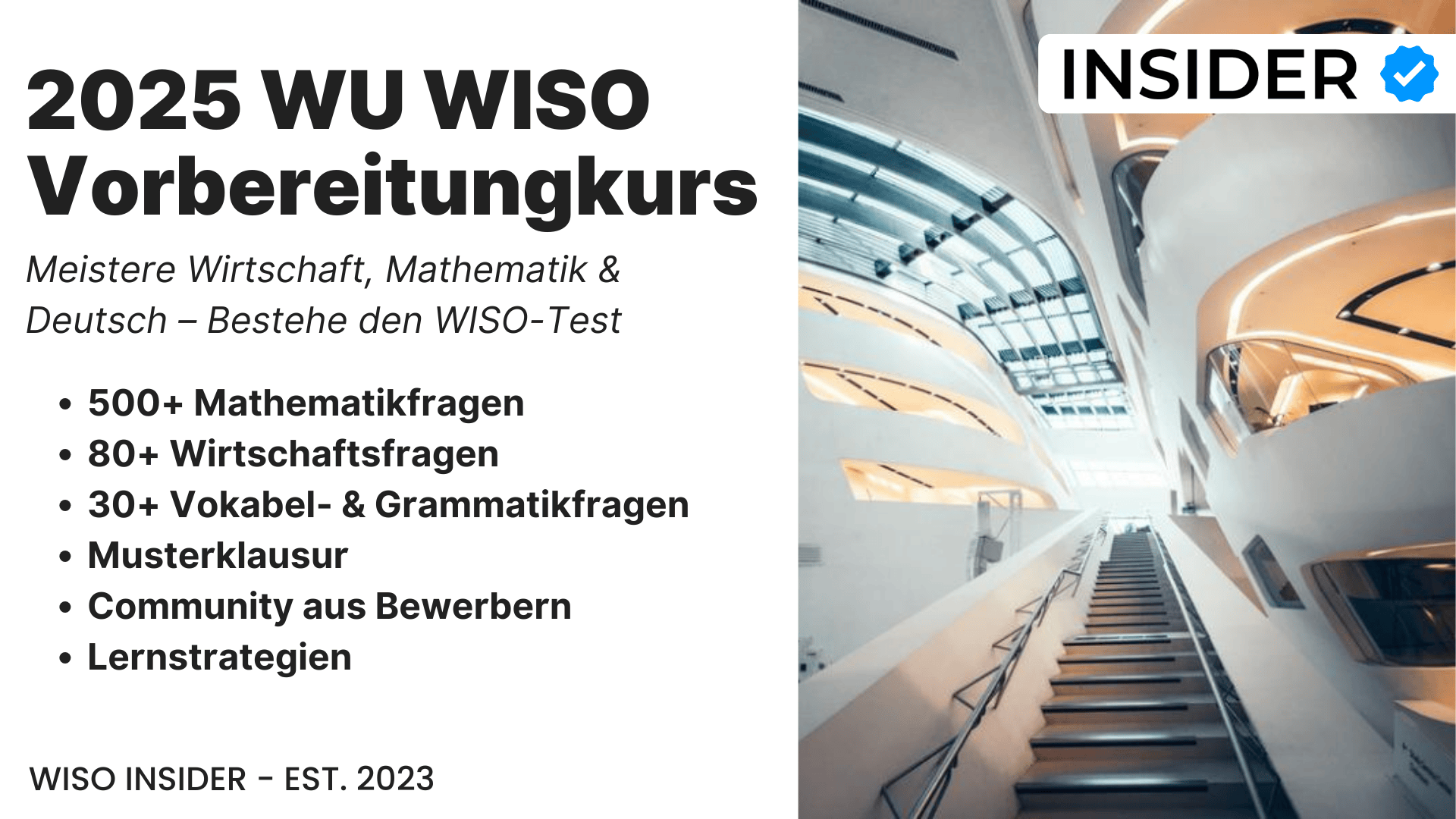 Aufnahmetest WU Wien Vorbereitungskurs 2026 - WISO Insider